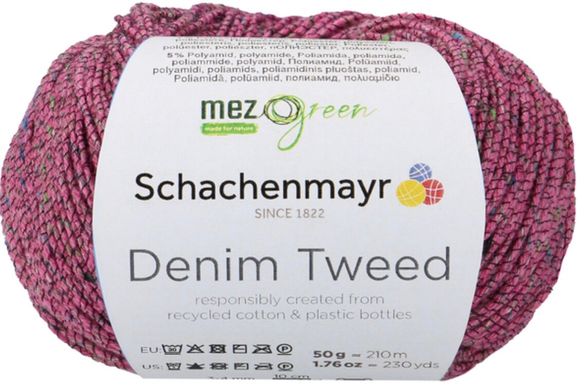 Denim Tweed /Деним Твид/ пряжа Schachenmayr, MEZ, 9807401 (00036, pink, голубой/зеленый/розовый/черный)