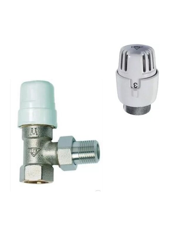 Комплект RBM угловой 3/4" 0320570 Клапан термостатический Угловой 3/4" RBM FRS с термоголовкой TL-10