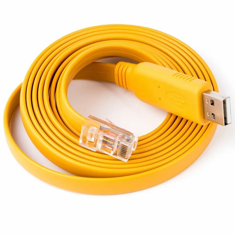 Желтый консольный кабель FTDI USB RJ45 6ft