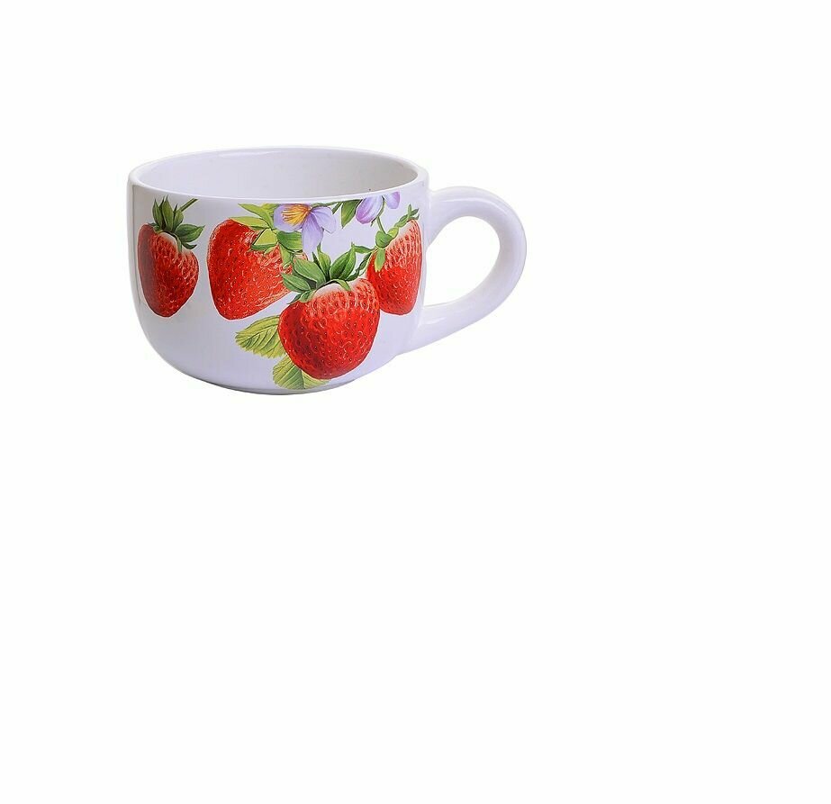 Кружка-супница 550 мл Клубника