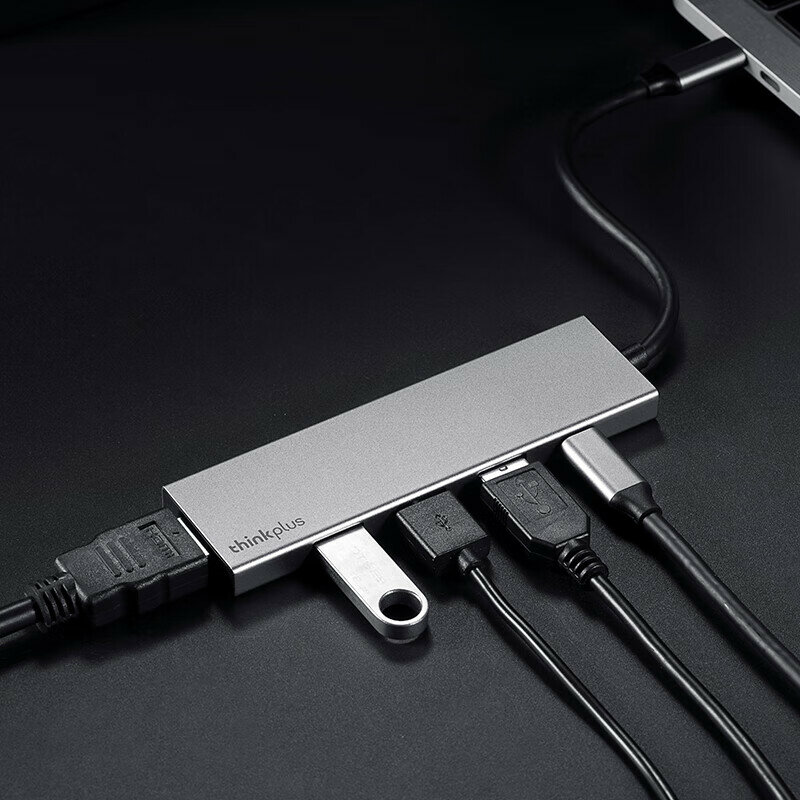 ThinkPad Lenovo Type-C Expansion Dock, USB3.0 Hub, HDMI Adapter, USB-C Converter, Laptop Expansion Dock, PD Fast Charging, Metal Material, LC05