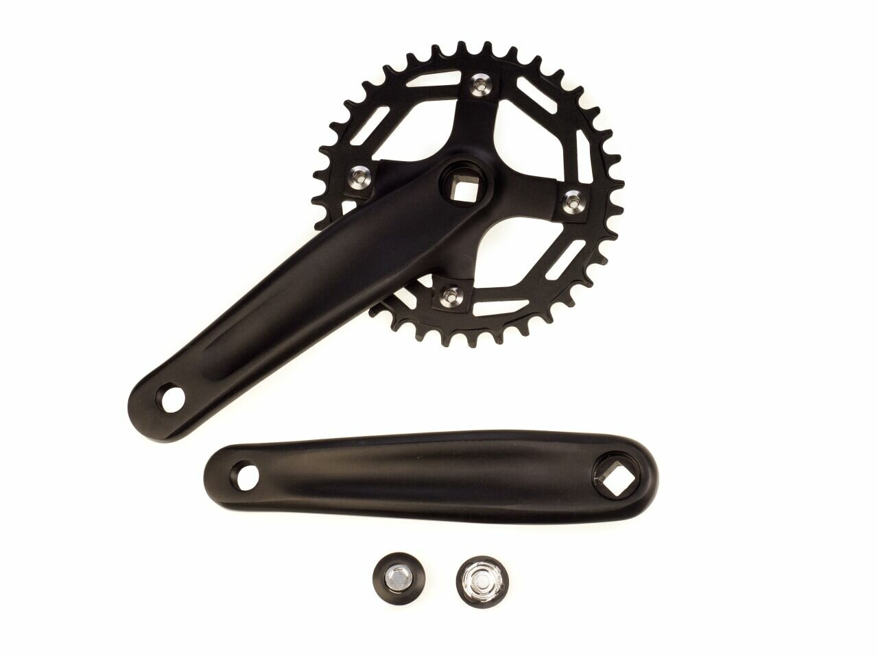 Шатуны велосипедные Favorit J51340-10BK, алюминий, крепление квадратом