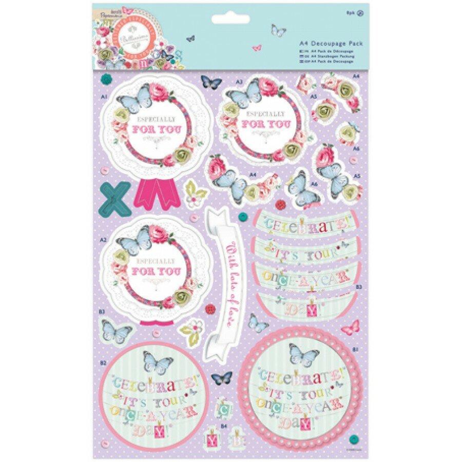 Набор бумаги с высечкой Мама Bellissima А4 (21,0 х 29,7 см) DOCRAFTS PMA169109