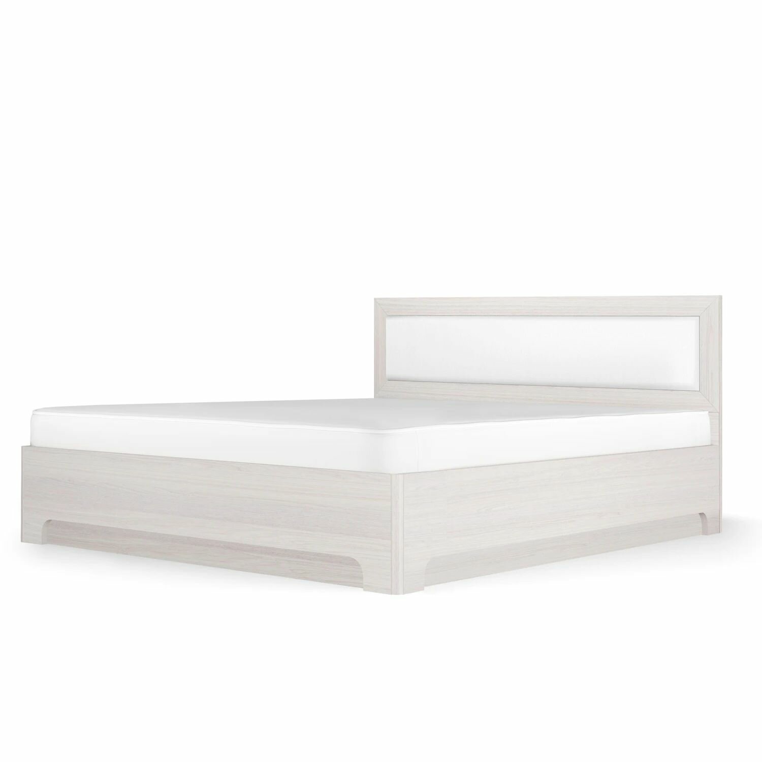 Кровать-1 с подъемным основанием 1600 экокожа Парма Нео, цвет Ясень анкор светлый