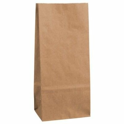 Пакет бумажный 120х80х240(250)мм крафт 50г прямоугольное дно уп/50шт