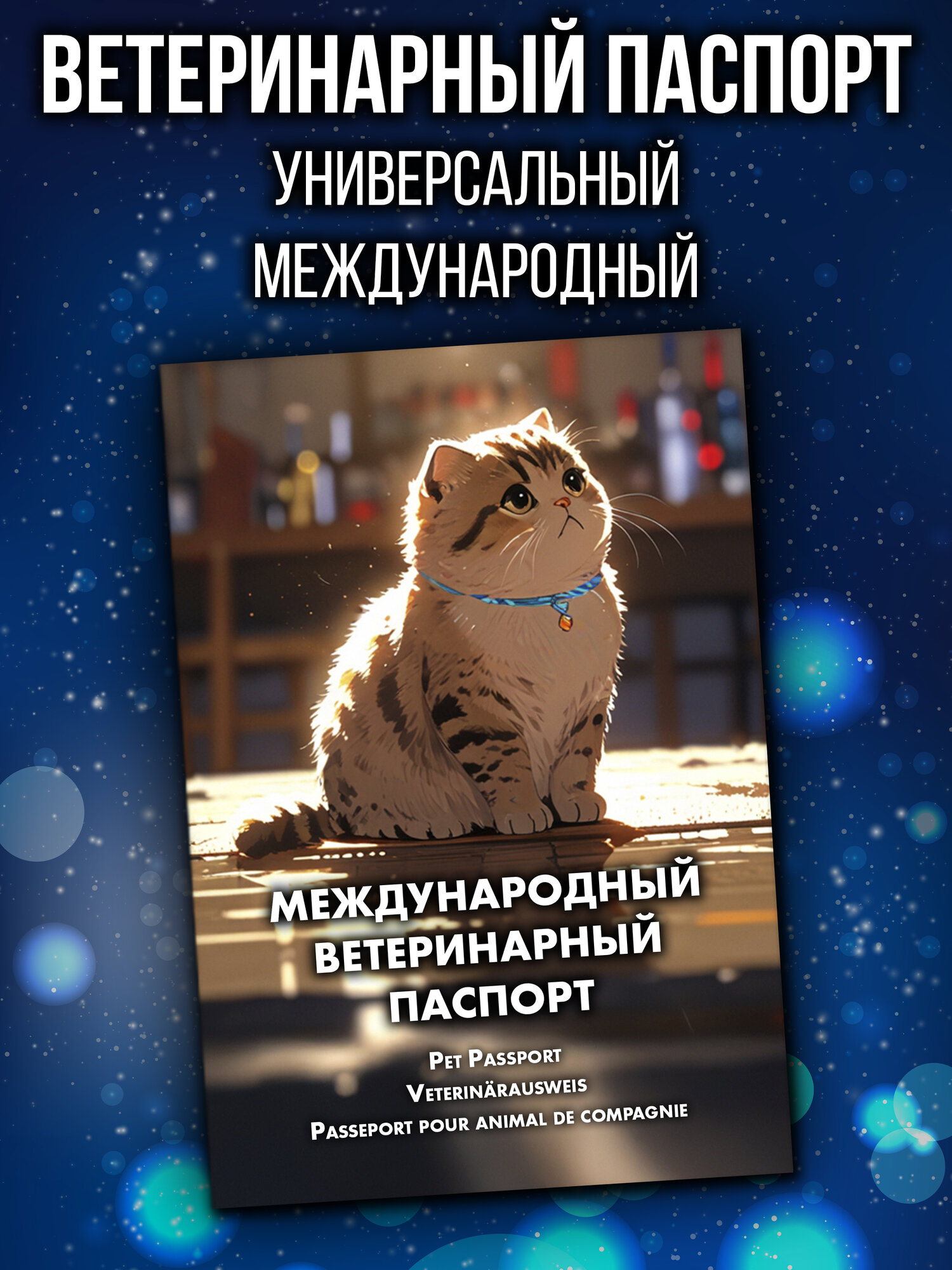 Ветеринарный паспорт для кошек, собак и любых других домашних животных, международный