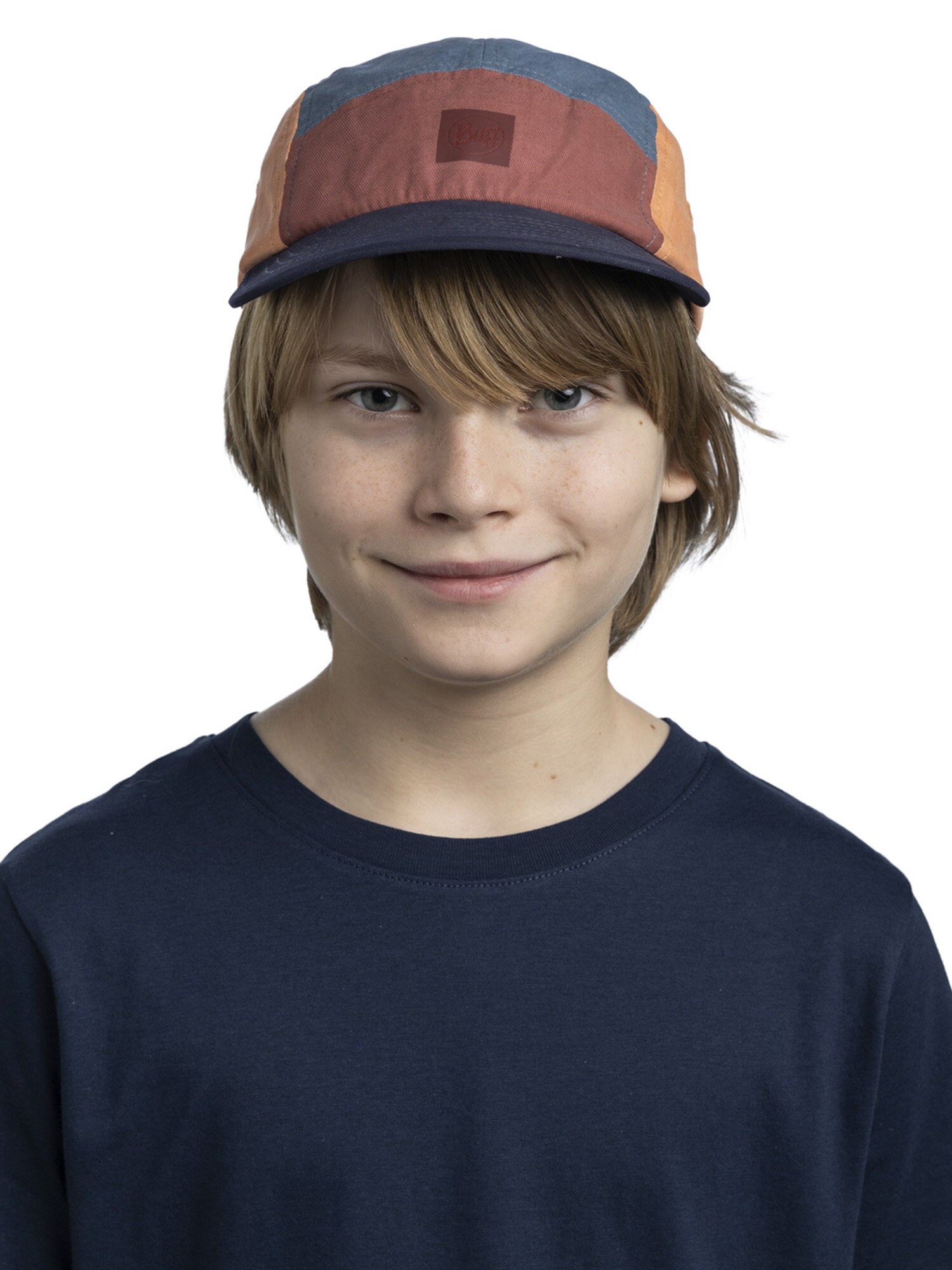 Кепка Buff 5 panel go для детей, размер us:б/р, синий, оранжевый, бордовый — фото 1