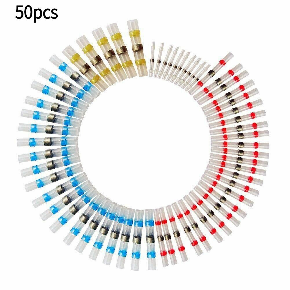 OZ-URJSH-50 шт. водонепроницаемый сварной герметичный рукав термоусадочный стыковой соединитель проводов снаружи - полиолефиновая трубка, а внутри - термоклей