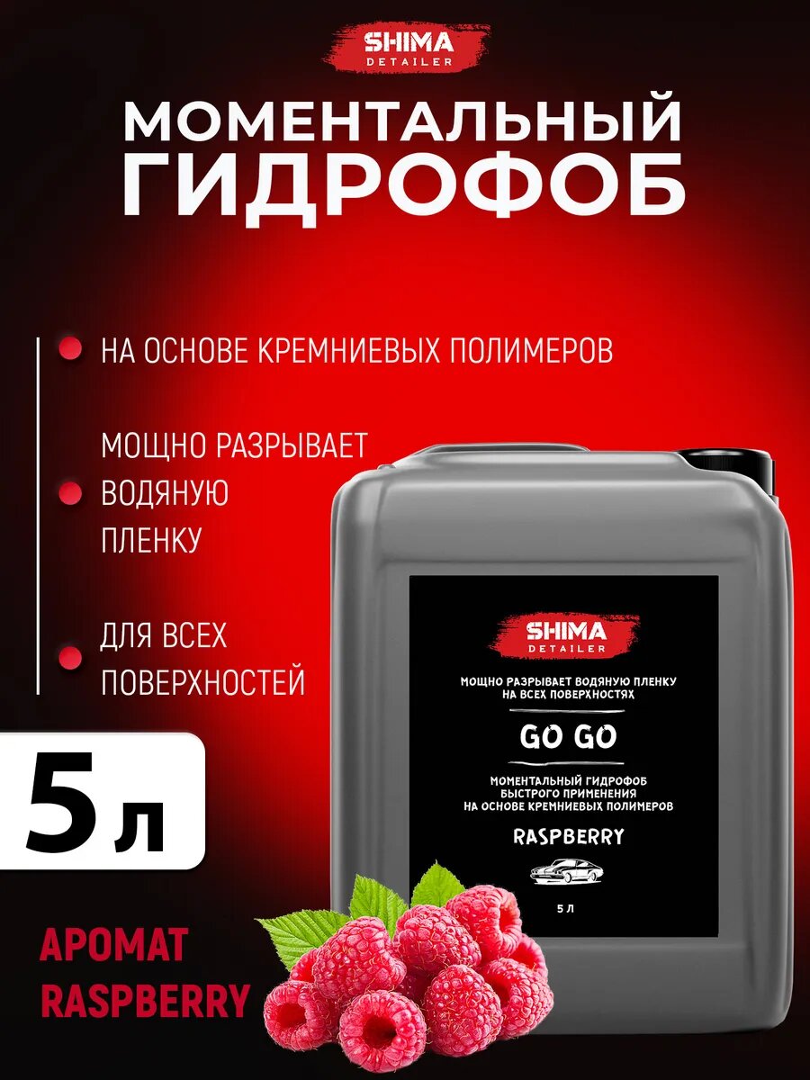 Антидождь на основе кремниевых полимеров GOGO Малина 5 л