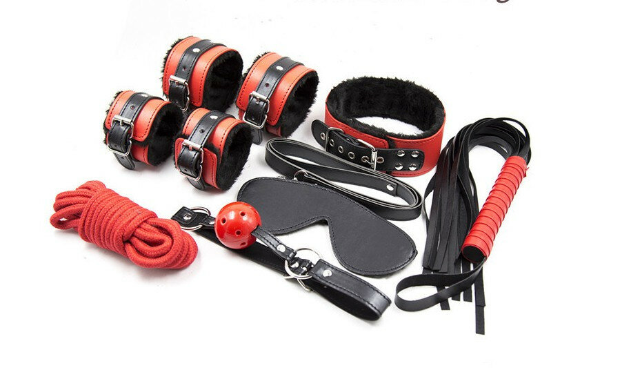 Фетиш-набор из 10 предметов , красный Fe7901