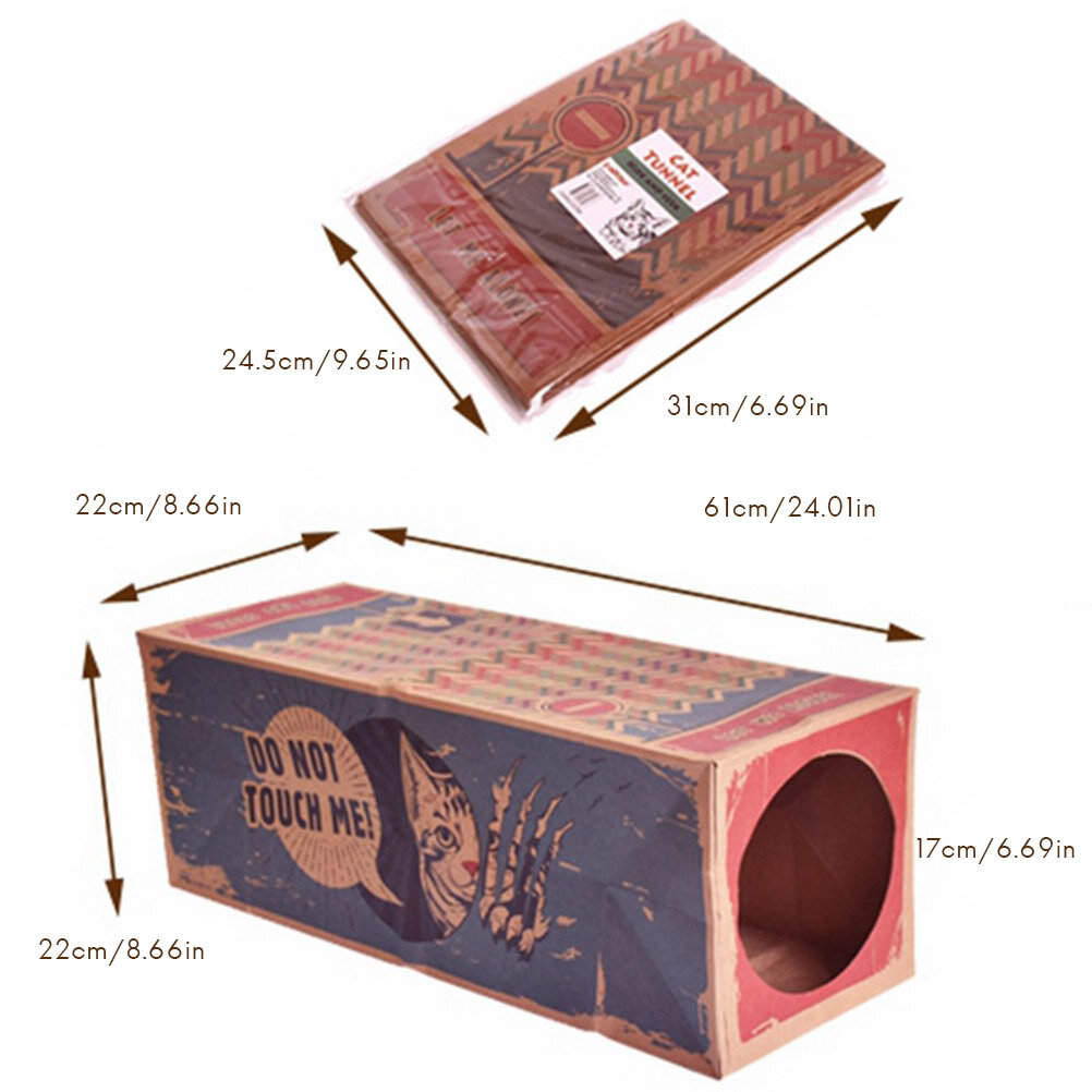 Складнойтуннельдлякошекизкрафт-бумаги: интерактивныеигрушкидляпряток, скрытногонаблюденияиподглядывания.