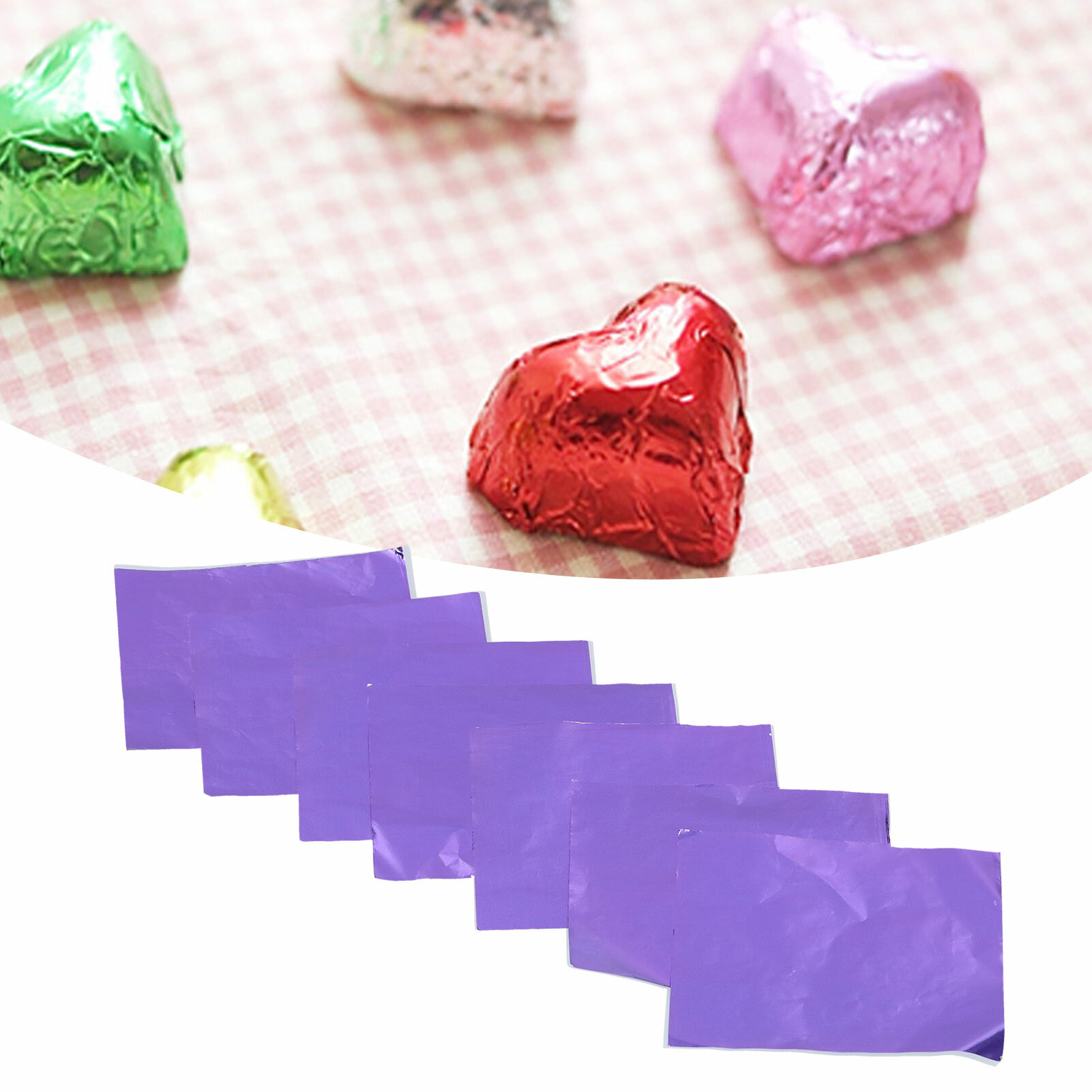 50 шт. DIY упаковочная бумага для выпечки глянцевая фольга бумага для домашнего шоколада сладкая выпечкафиолетовый