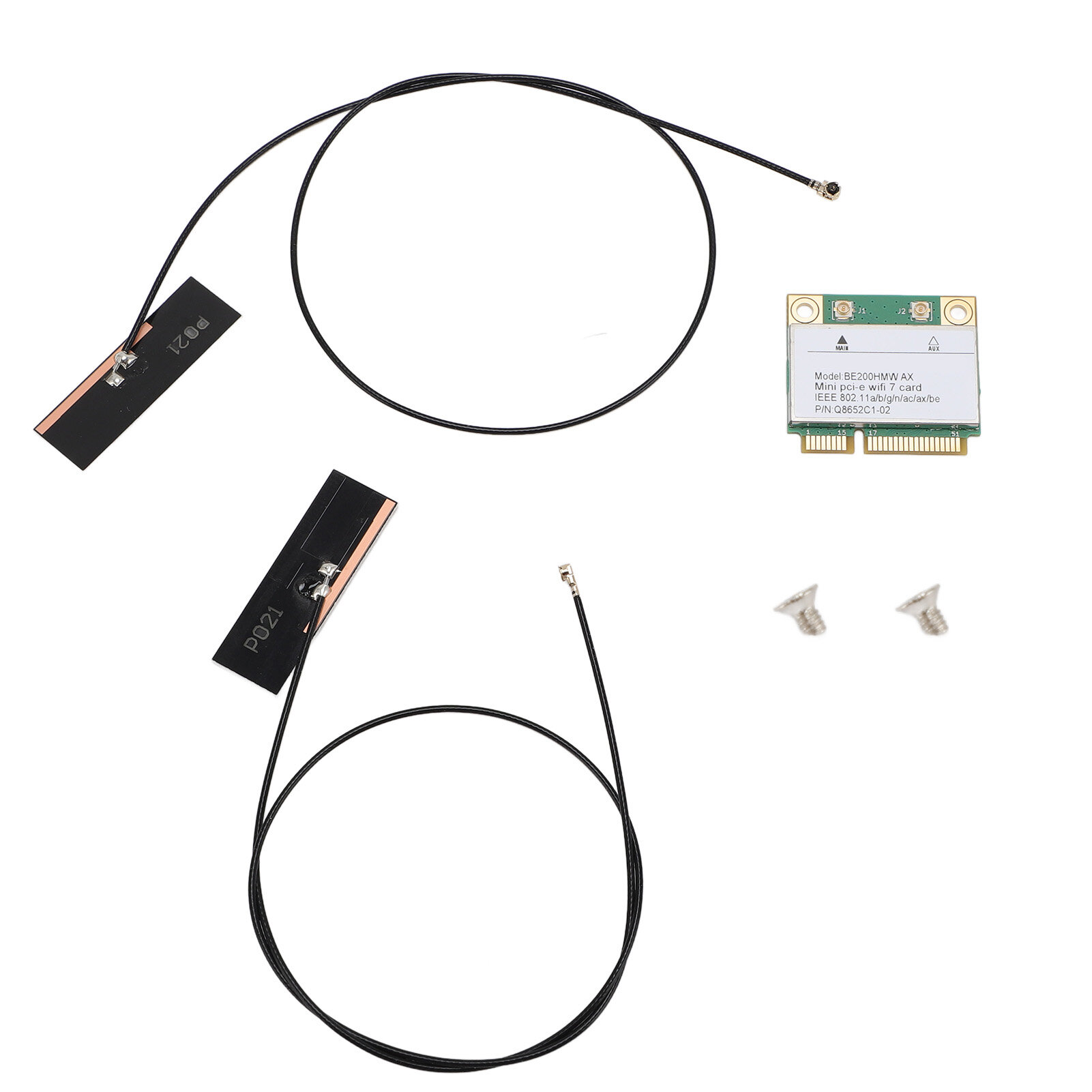 Mini PCI E WiFi 7 Card 8774MBPS 2 полоса гигабитной беспроводной сетевой карты BE200HMW для ПК с антеннами