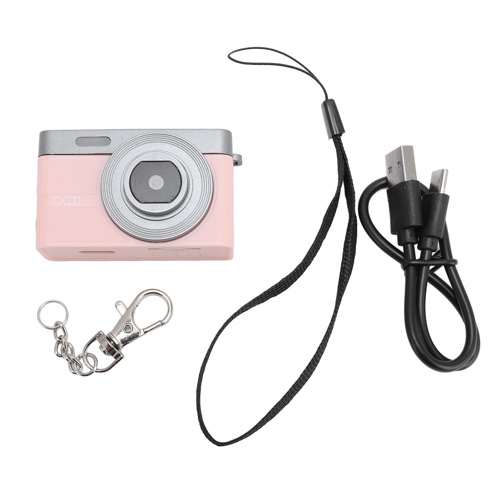 Цифровая фотокамера с экраном 0,96 дюйма, видео 1080p, 12-мегапиксельная камера для студентов, для фотосъемки на территории кампуса и на открытом воздухе, розовая, 32 ГБ.