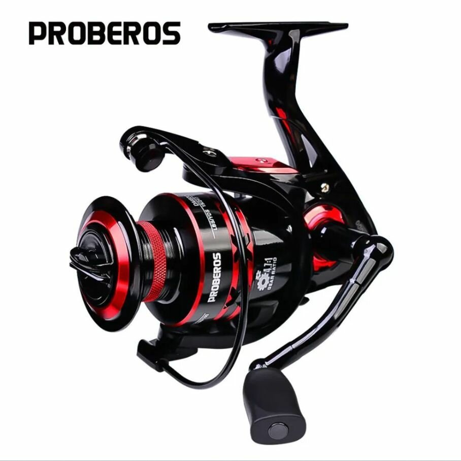 Катушка для спиннинга рыболовная 5000 размер. Безынерционная для рыбалки. Для удочки, фидера, для рыбалки. С передним фрикционом. Proberos