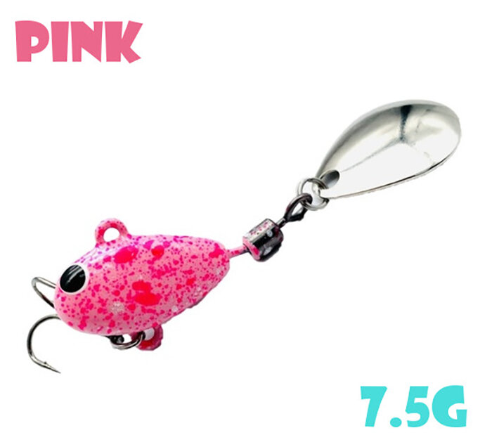 Блесна Тейл-Спиннер для рыбалки Uf-Studio Hurricane 7.5g #Pink