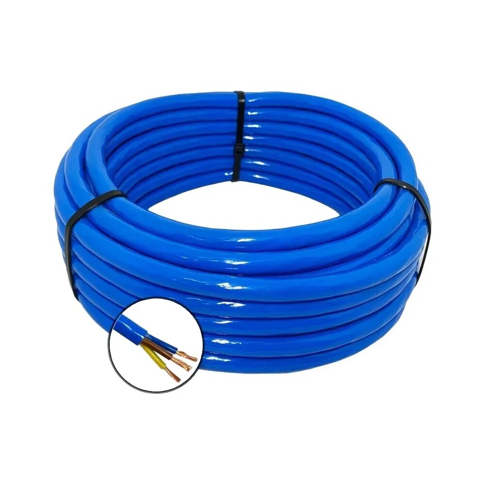 Кабель водопогружной КВВ 3x4 мм², 200 м проводник OZ64851L200, присоединения водопогружных электродвигателей