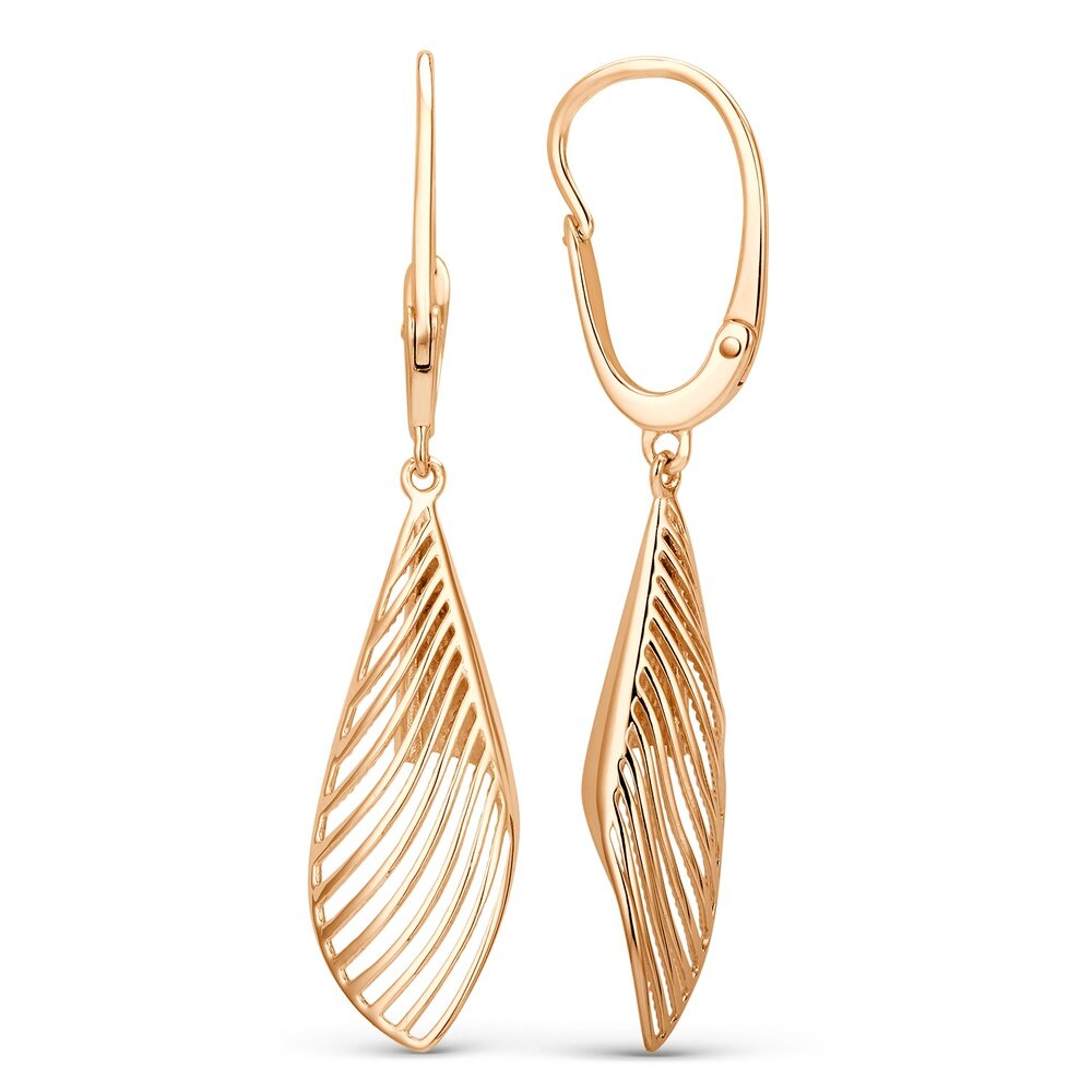 Серьги, красное золото, 585 проба