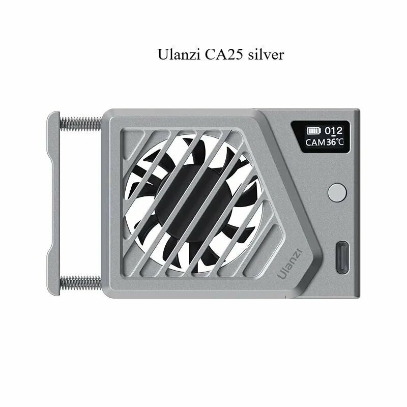 Уланzi CA25 новая версия серебристый: кулер для фотоаппаратов 78г Алюминий 2 режима OLED