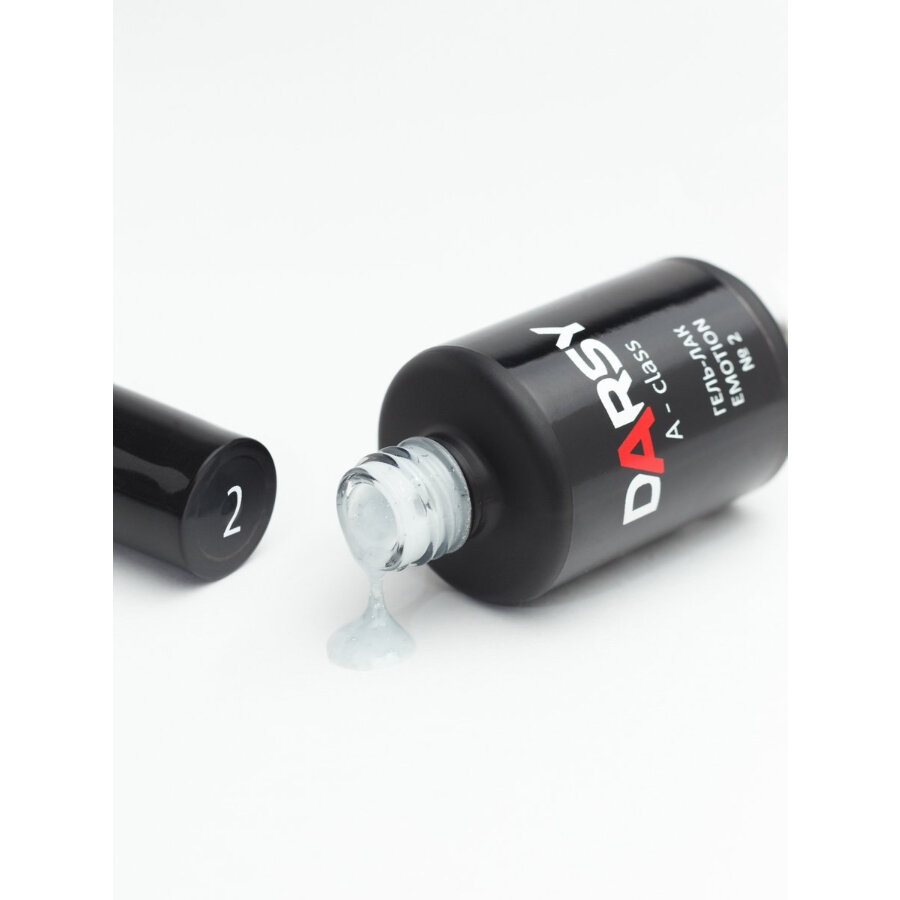 DARSY, Гель-лак молочный с серебристыми вкраплениями Emotion №2, 8 мл