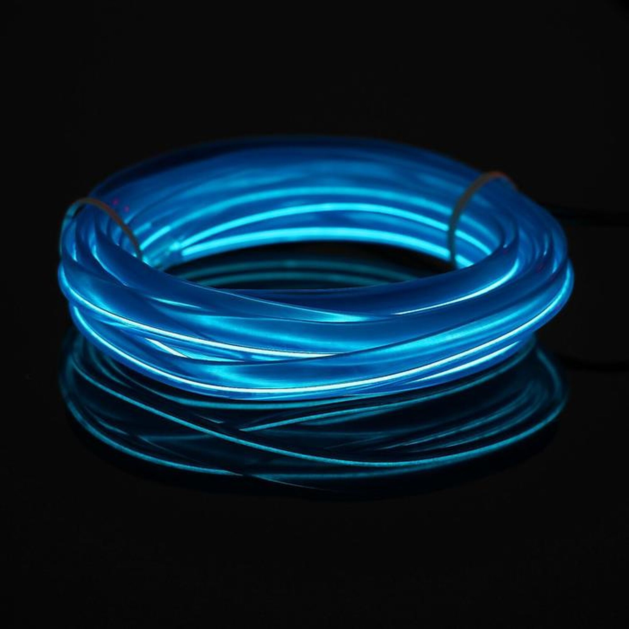 Неоновая нить Cartage для подсветки салона, адаптер питания 12 В, 2 м, синий