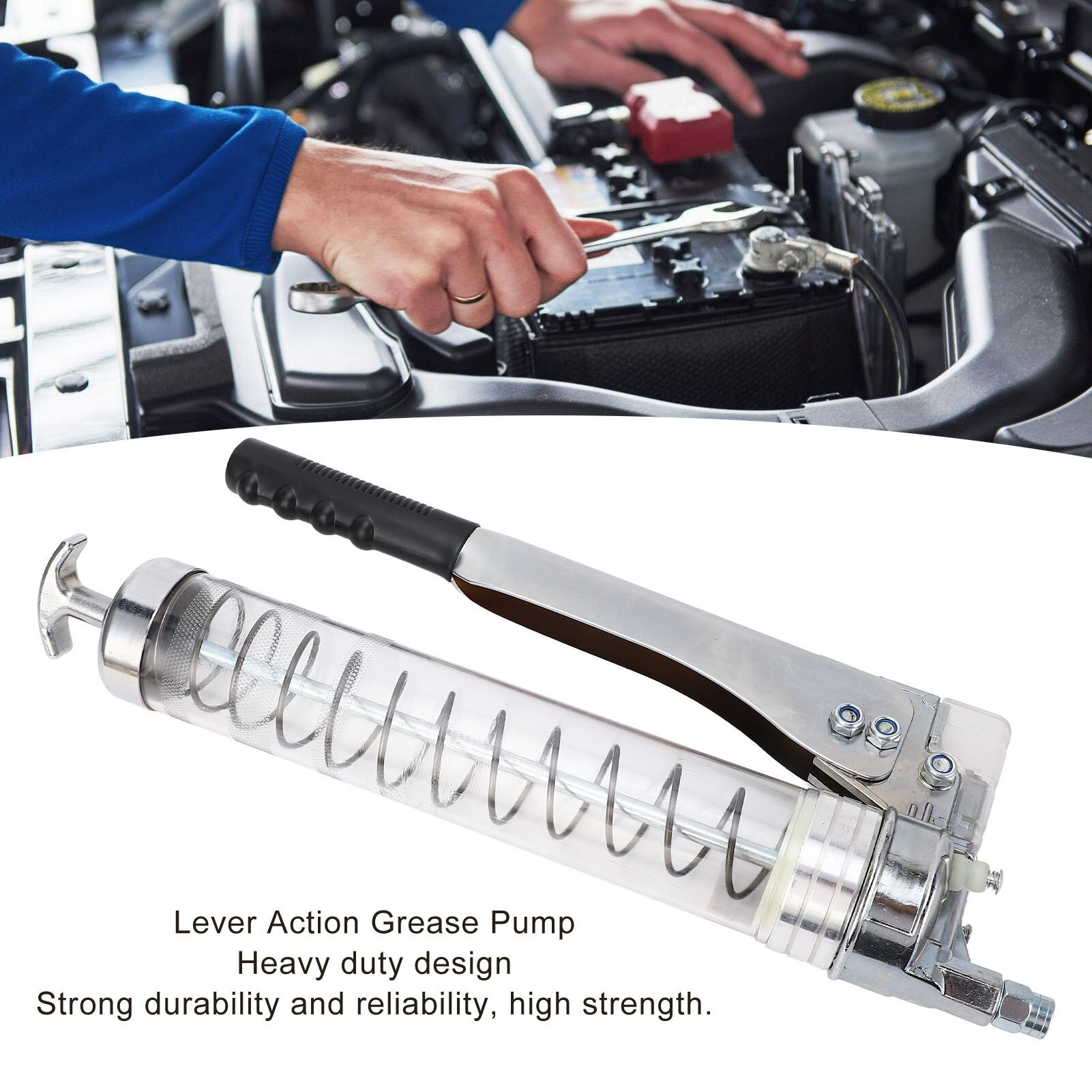 Насос для смазки, мощный, с механизмом переключения против заклинивания, рычажный, насос для смазки для автомобильных прицепов, морской, 900 куб. см