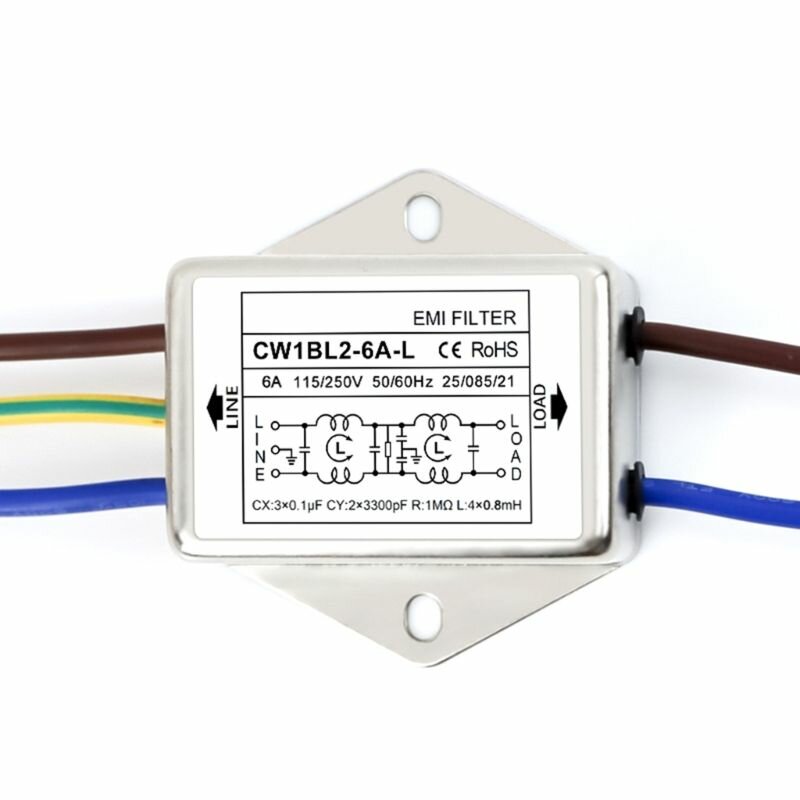 Фильтр питания от электромагнитных помех-6A