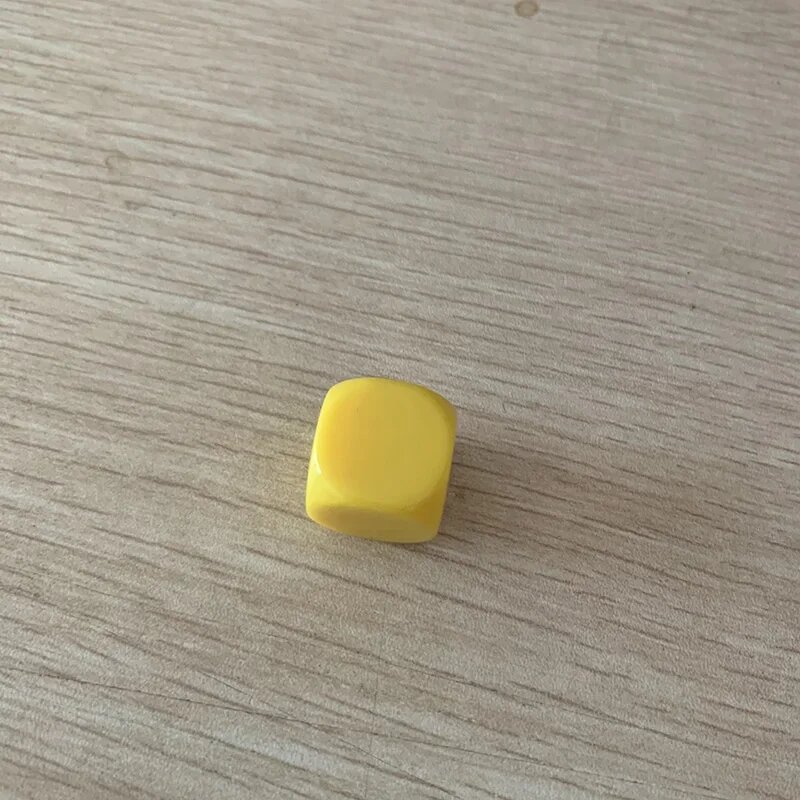 Цветные акриловые кубики 16 мм 10 шт. Желтый, yellow