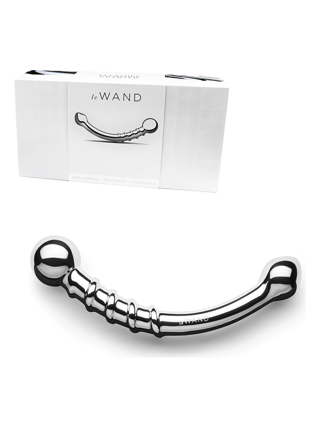 Изогнутый фаллоимитатор из стали со спиралью Le Wand Bow