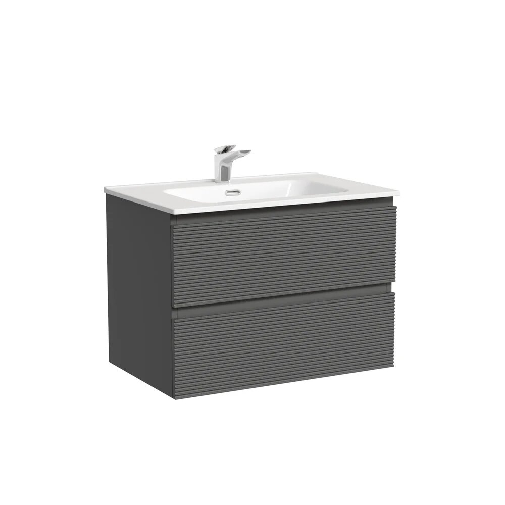 Тумба под раковину Sancos подвесная Folk 2я цв. Grey Soft FL70GS