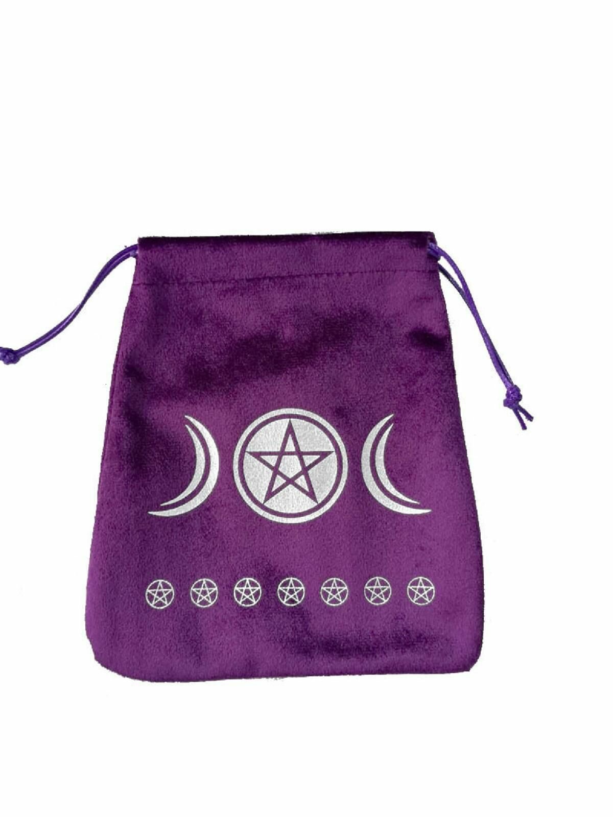 Настольная игра, Бархатная сумка из тыквы-Таро-Мартовский фиолетовый