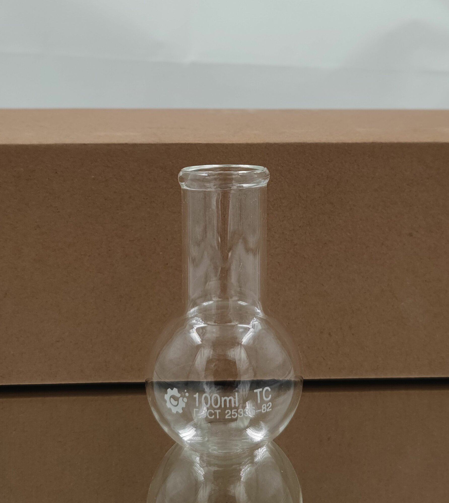 Колба плоскодонная П-2-100-34 Упаковка 12 шт Боросиликатное стекло 3.3