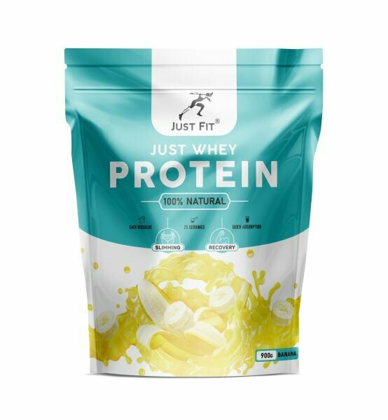 Джаст Фит Сывороточный протеин, Just Whey Protein Just Fit 900 грамм Банан