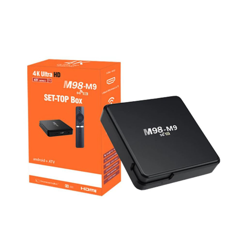 ТВ-приставка M98-M9 на базе Android ATV Allwinner H313 с четырёхъядерным процессором 4G 5G, двумя WiFi и Bluetooth 5.0, медиаплеером HD 4K M98 Smart TV Box