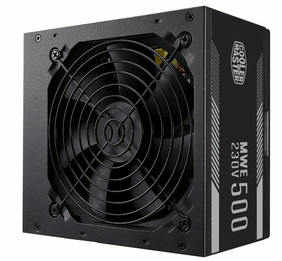 Блок питания Cooler Master MWE White V2 (MPE-5001-ACABW) черный - 500 Вт, 80+ Standart, ATX 24-пин, 4 pin + 4 pin CPU, 6 SATA, 2 x 6+2 pin PCI-E