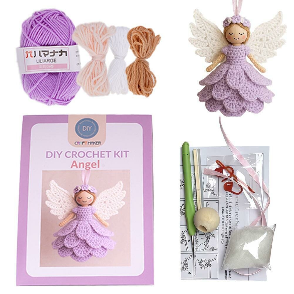 Вязаный набор ангелов ручной работы, рождественские игрушки на елку и интерьер, эксклюзивный подарок для ценителей handmade