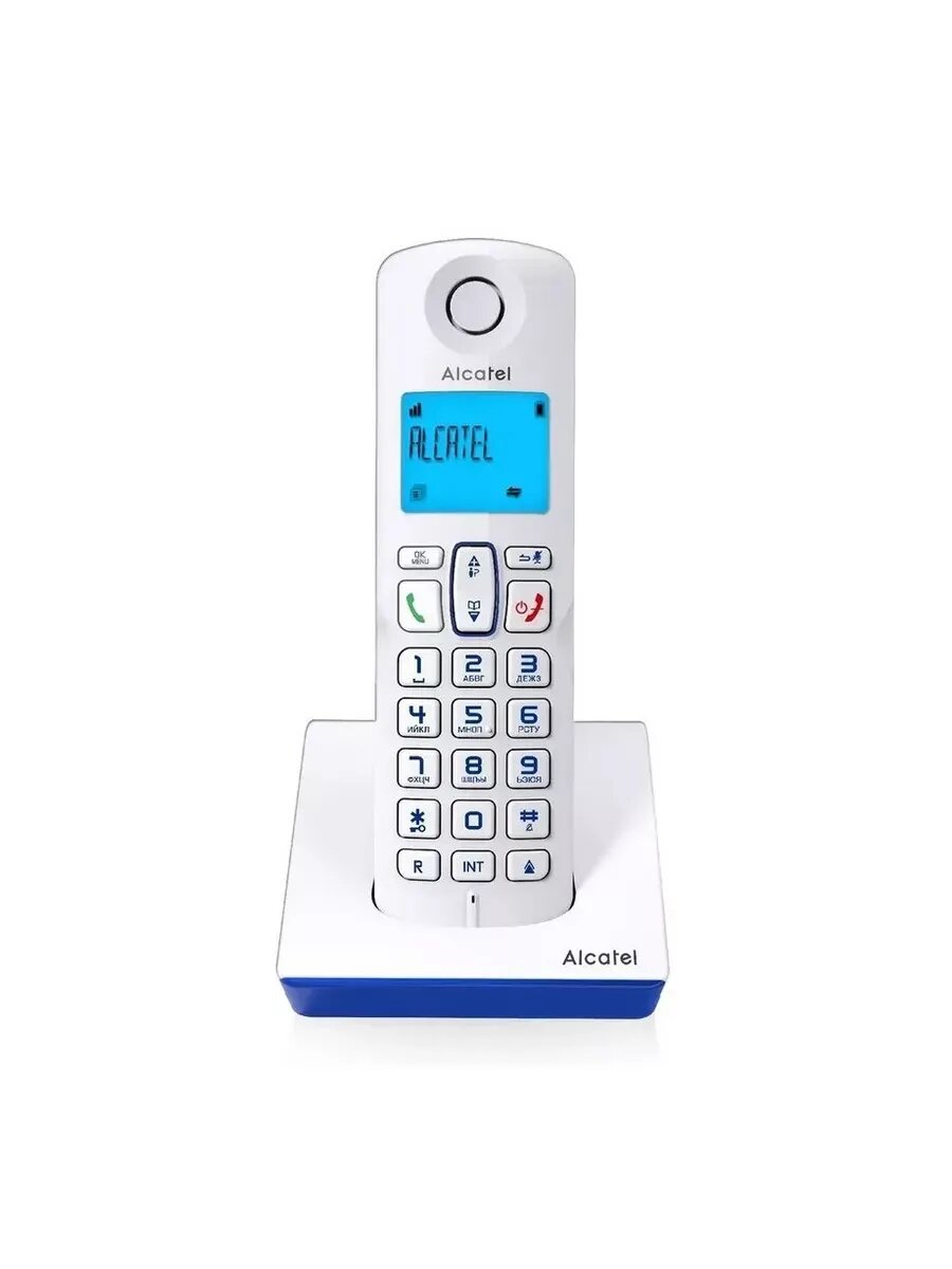 Радиотелефон Dect S230 RU белый/синий АОН