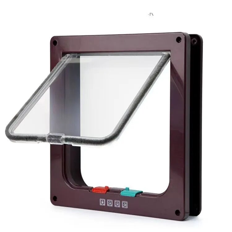 Рекомендация бутика Tengda King Белая пластиковая дверь для кошек и собак, бесшумная двухсторонняя дверь для домашних животных