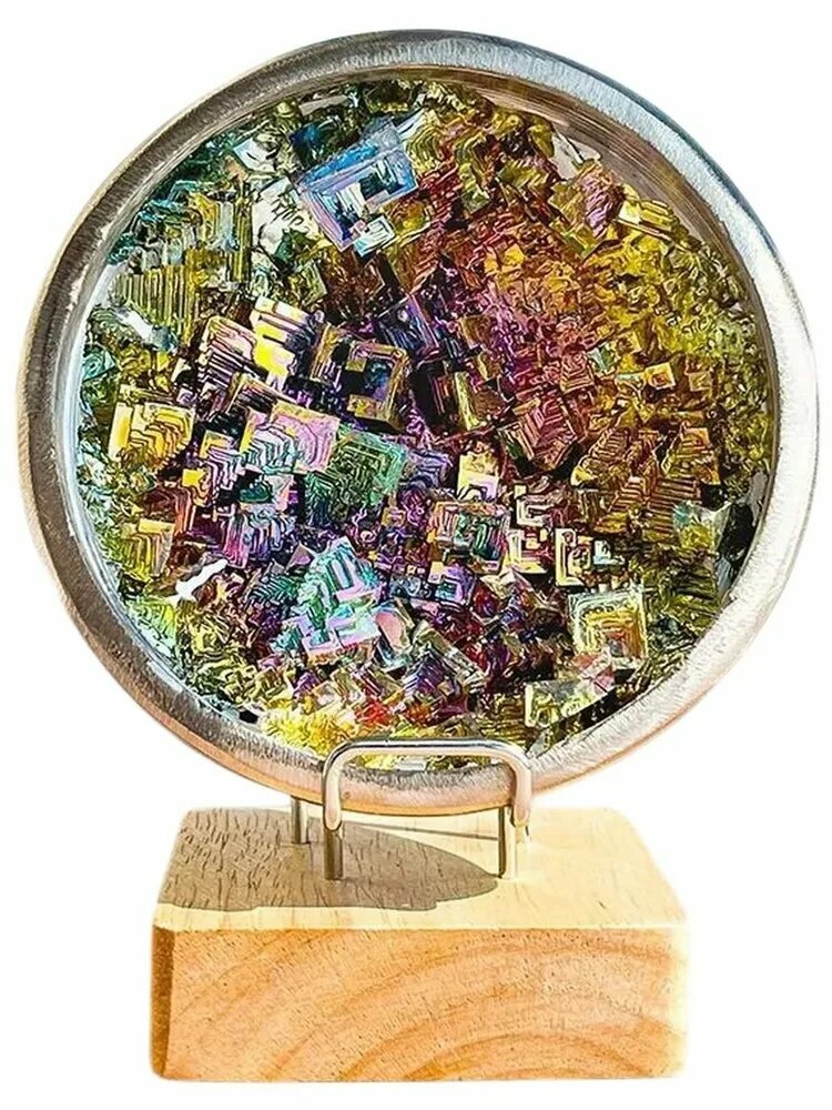 Металлическая чаша из натурального Висмута / кристаллы / 1шт 10см