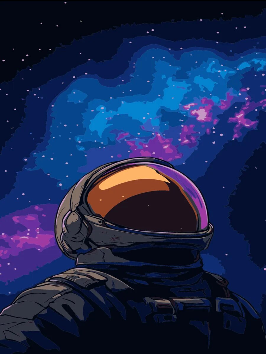 Картина по номерам космонавт