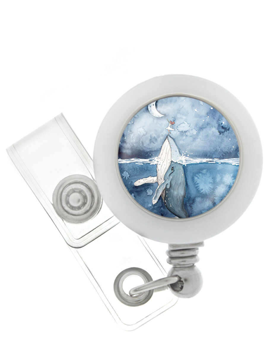 Держатель TINA BOLOTINA , для бейджа, с ретрактором, серебристый, кит