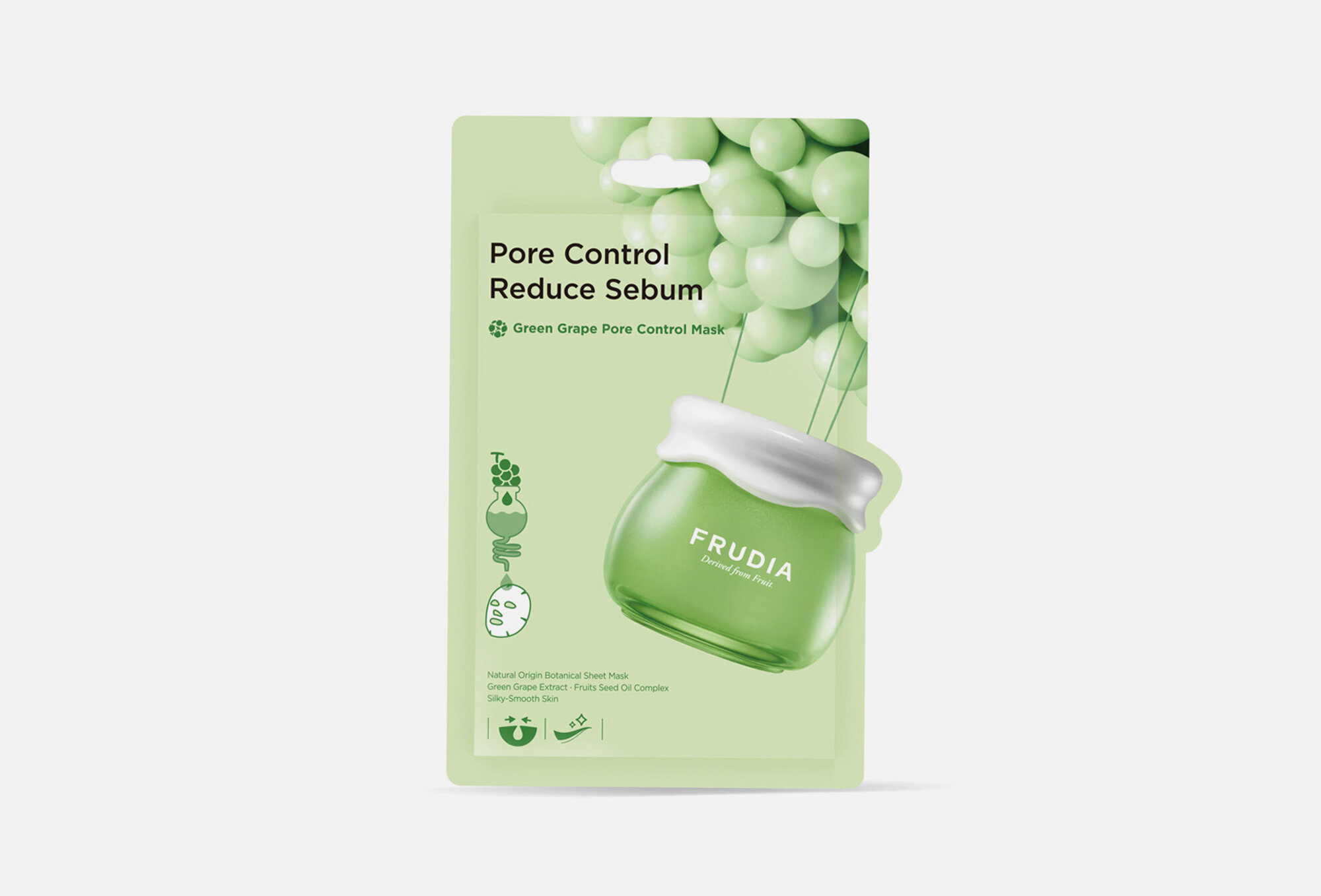 Маска для лица с зеленым виноградом FRUDIA Green Grape Pore Control Mask 20 мл -