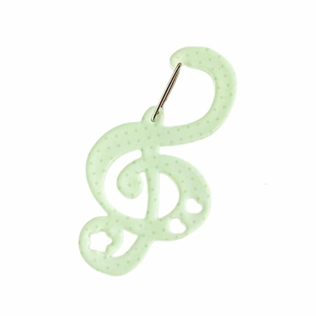 Декор для сумок и рюкзаков, Акриловый карабин Star musical note-Декоративная Пряжка Для Упаковки Музыкальных Нот-Зеленый
