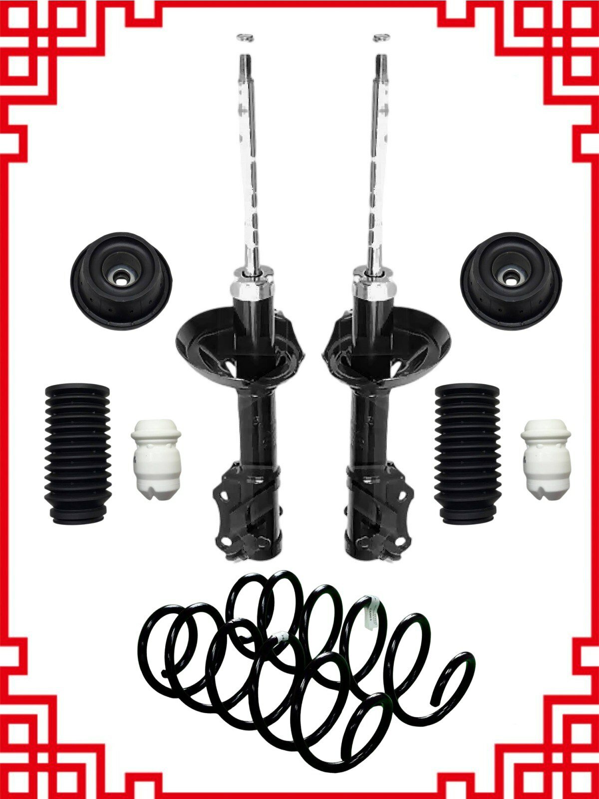 Комплект передних амортизаторов Chery A15, Vortex Corda Zekkert