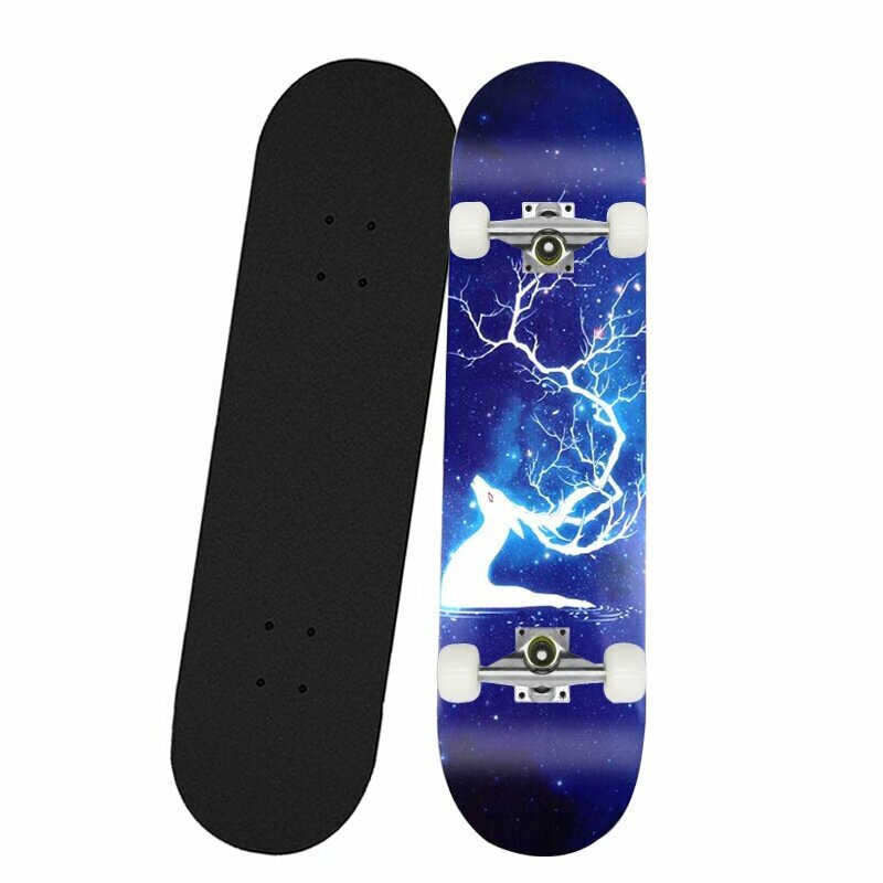 Скейтборд "Лосиный", четырехколесный, двойной мост, для взрослых и детей