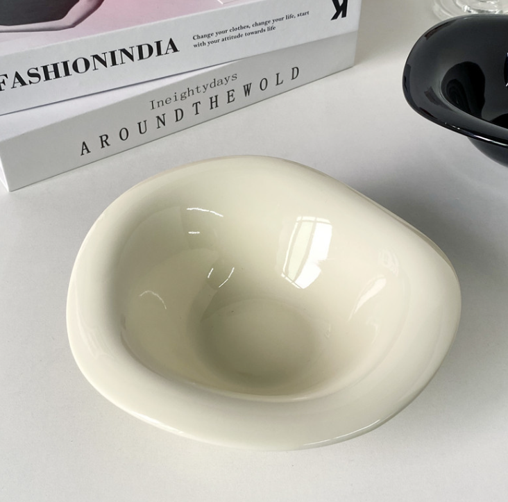 Тарелка MyPads Y590674, керамическая, эмалированная, глубокая, белая