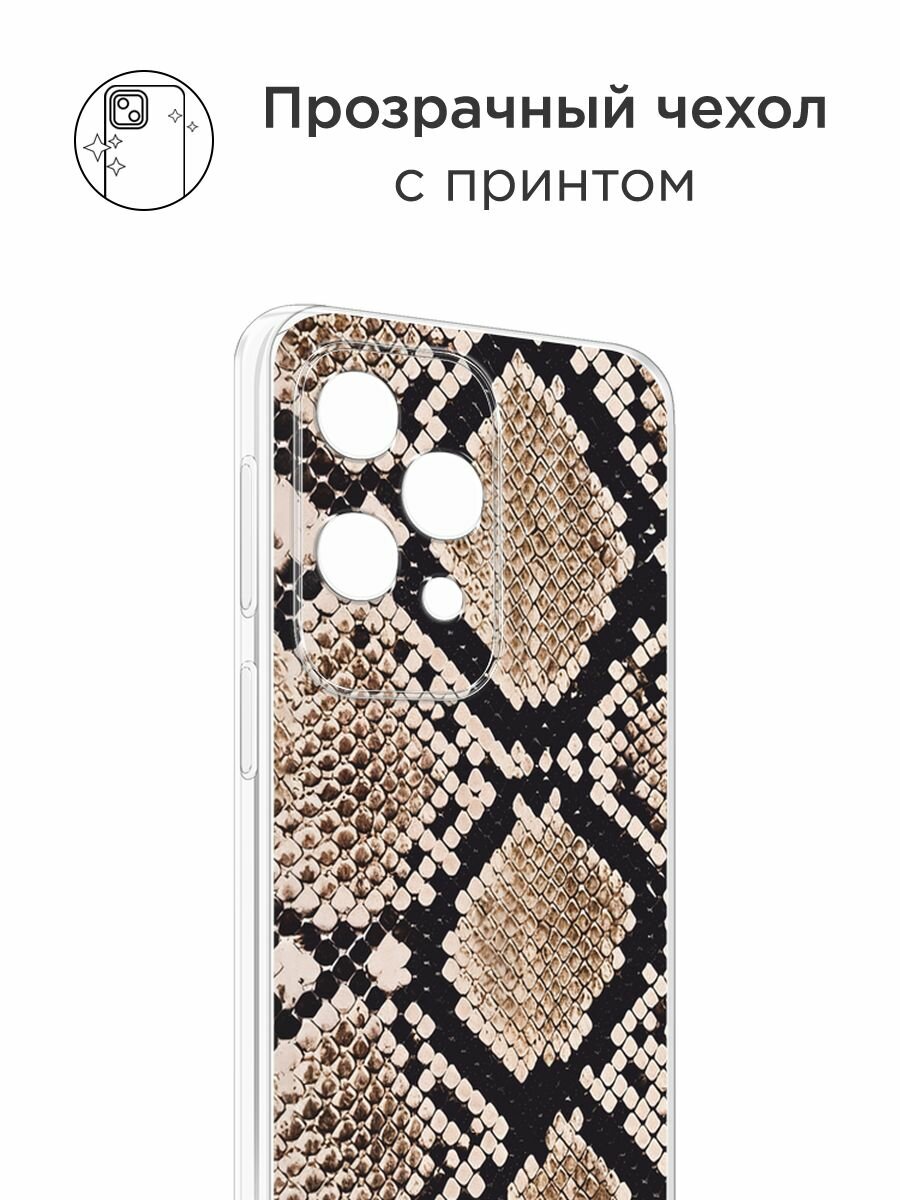 Чехол на Samsung Galaxy A5 2016 / Самсунг Галакси А5 2016 с принтом "Кожа змеи бежевая" — фото 1