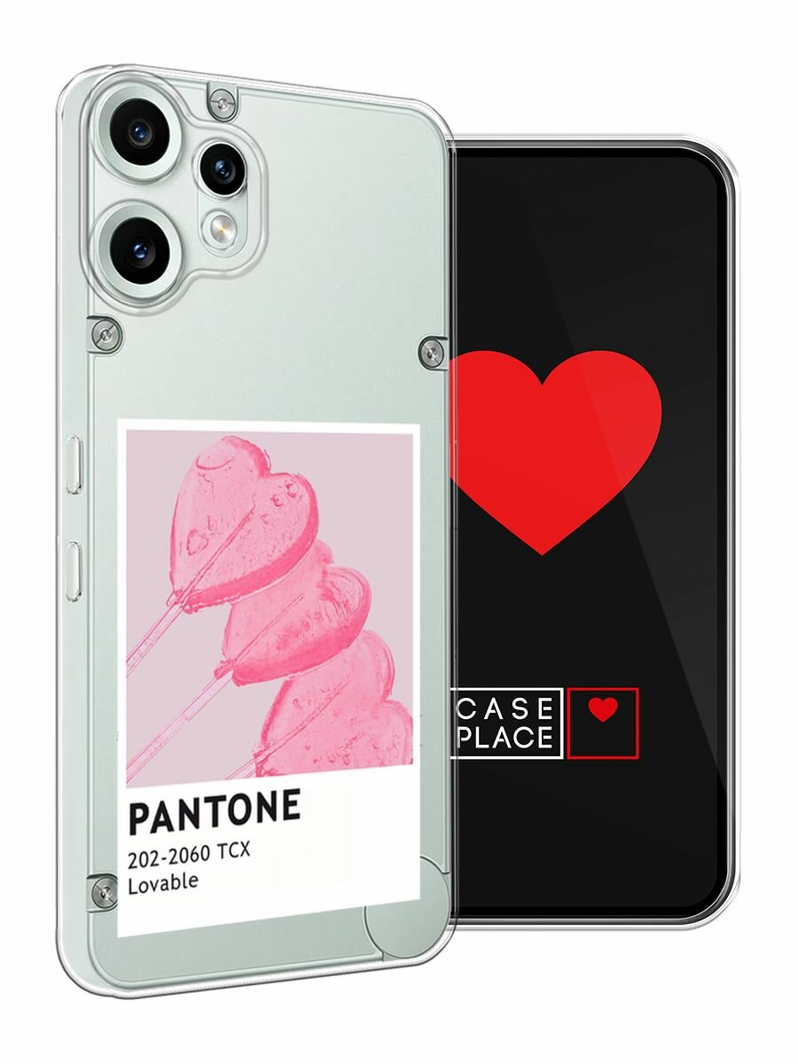 Чехол на CMF Phone 2 Pro / CMF Фон 2 Про с принтом "Pantone Lovable 2 - 14 февраля", прозрачный — фото 1