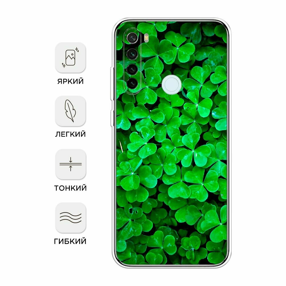 Чехол на Xiaomi Redmi Note 8T / Сяоми Редми Нот 8Т с принтом "Клевер" — фото 1
