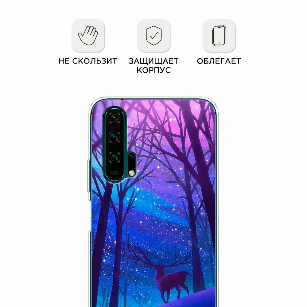 Чехол на Honor 20 Pro / Хонор 20 Про с принтом "Северный олень" — фото 1